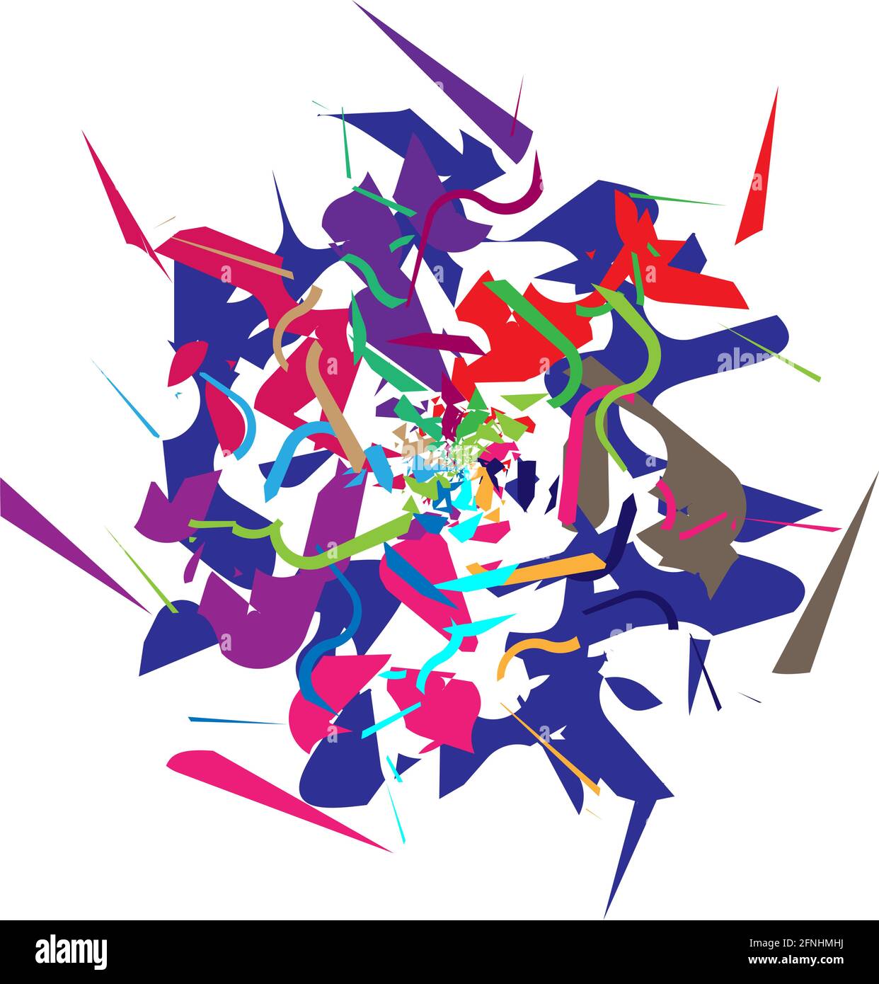 Random chaotic abstract scattered shapes design element – Stock vector ...