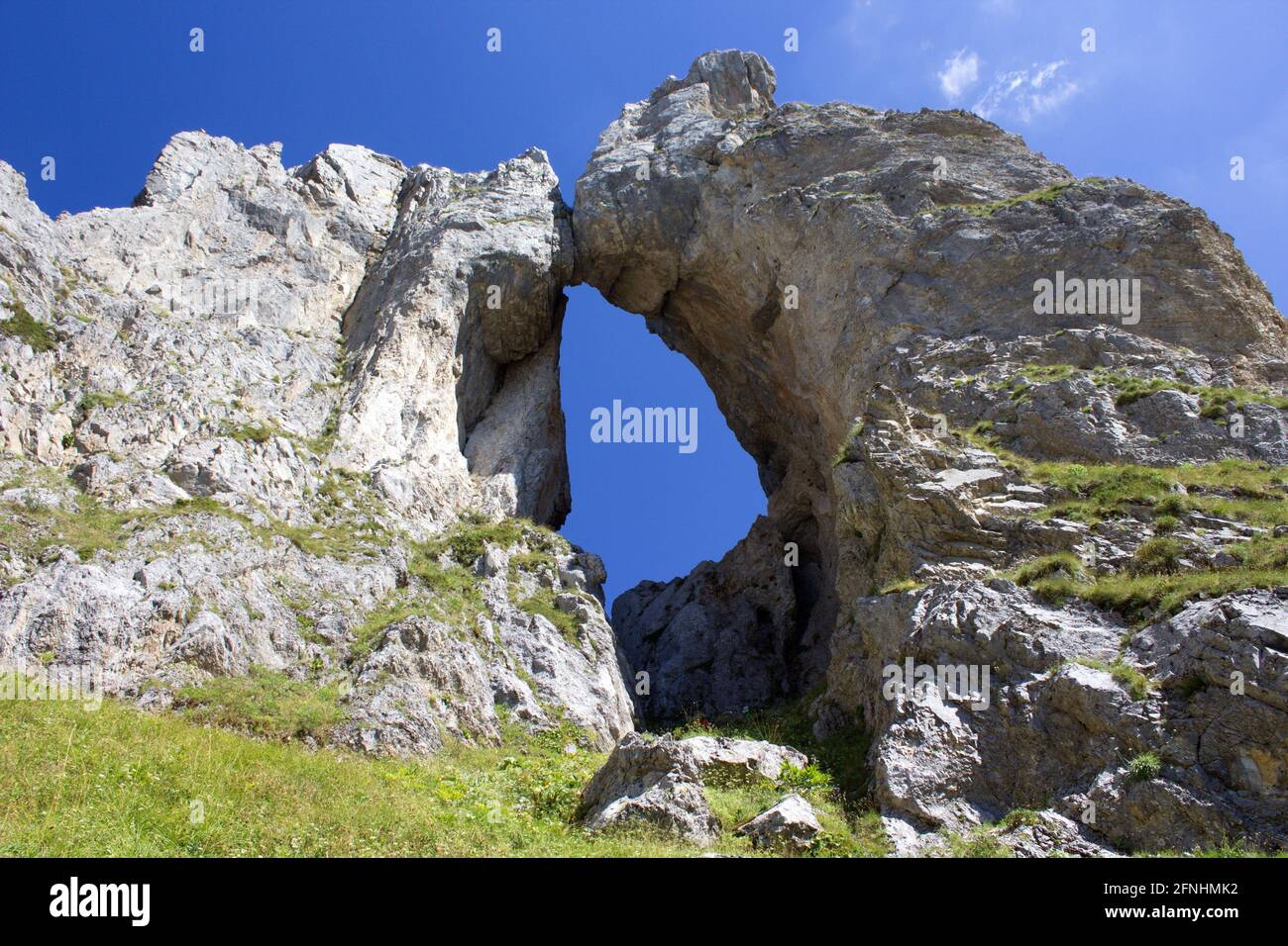 Rock formation called 'kissing cats' in the Prokletije mountains Stock ...
