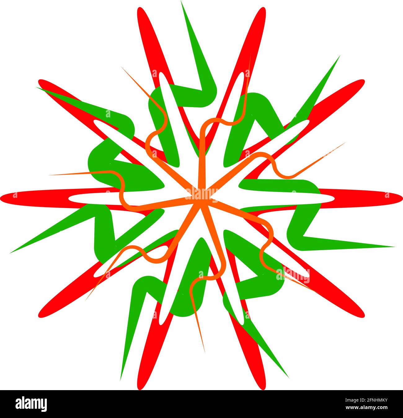 Abstract radial mandala, motif icon – Stock vector illustration, Clip ...