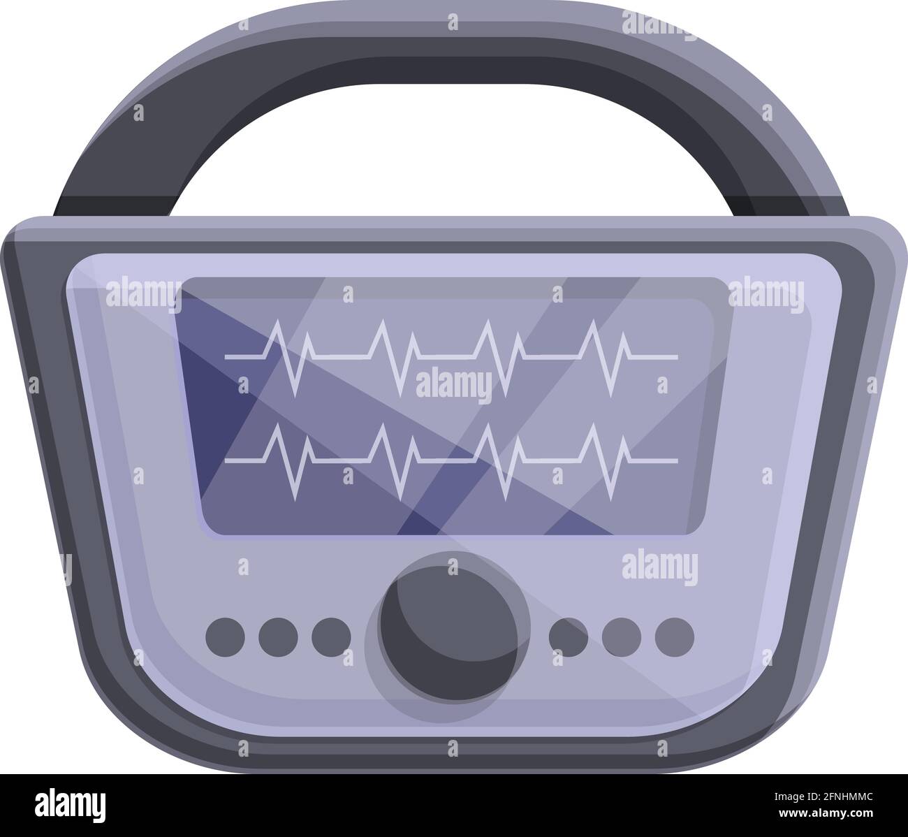 Cardiology defibrillator icon. Cartoon of Cardiology defibrillator ...