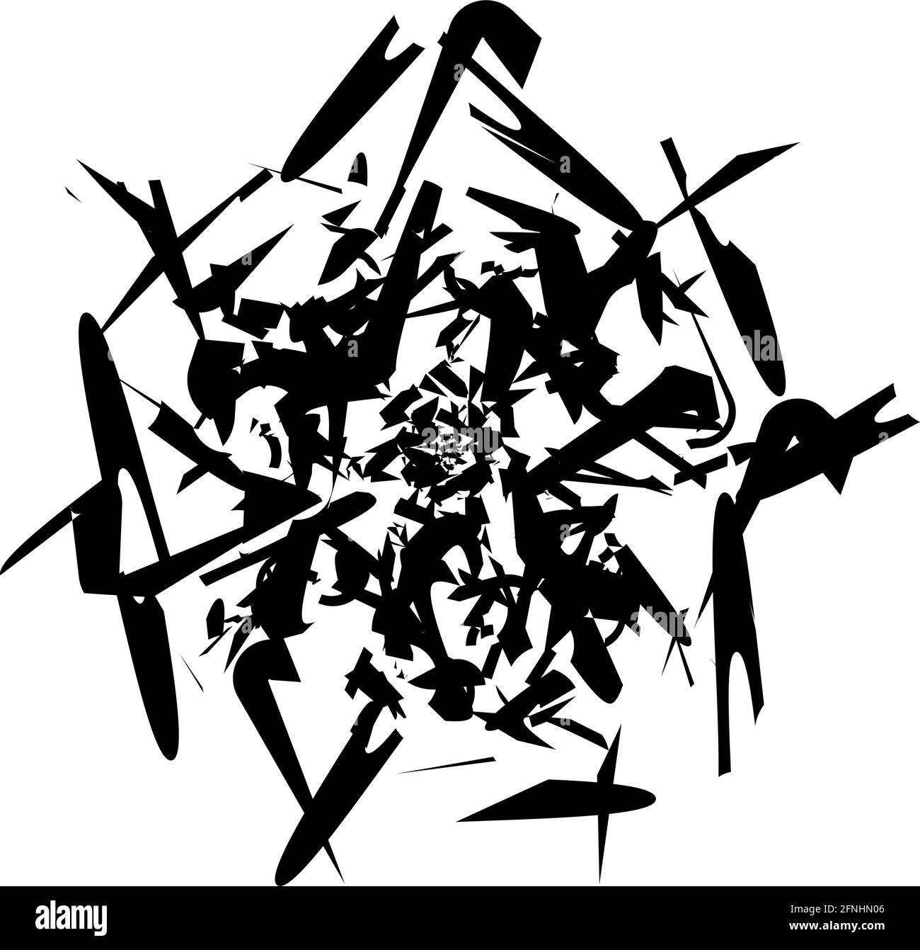 Random chaotic abstract scattered shapes design element – Stock vector ...