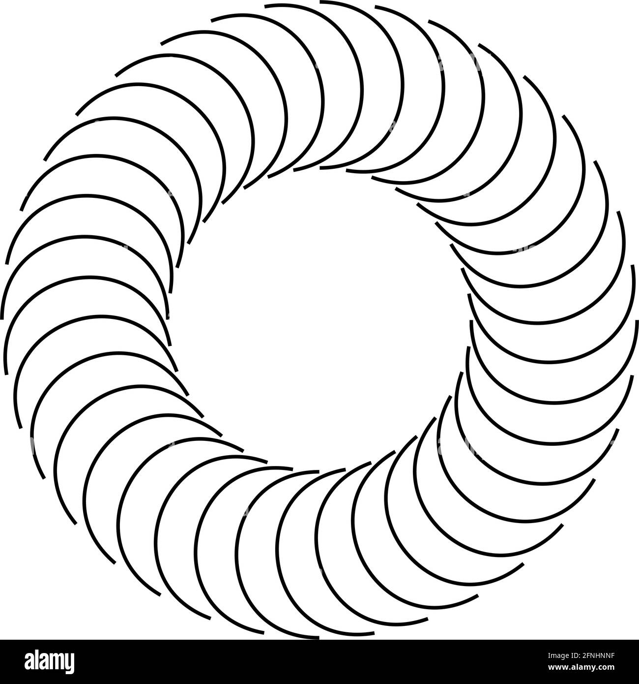 Spiral, swirl, twirl element. Cyclic whirlpool, whirlwind contortion ...