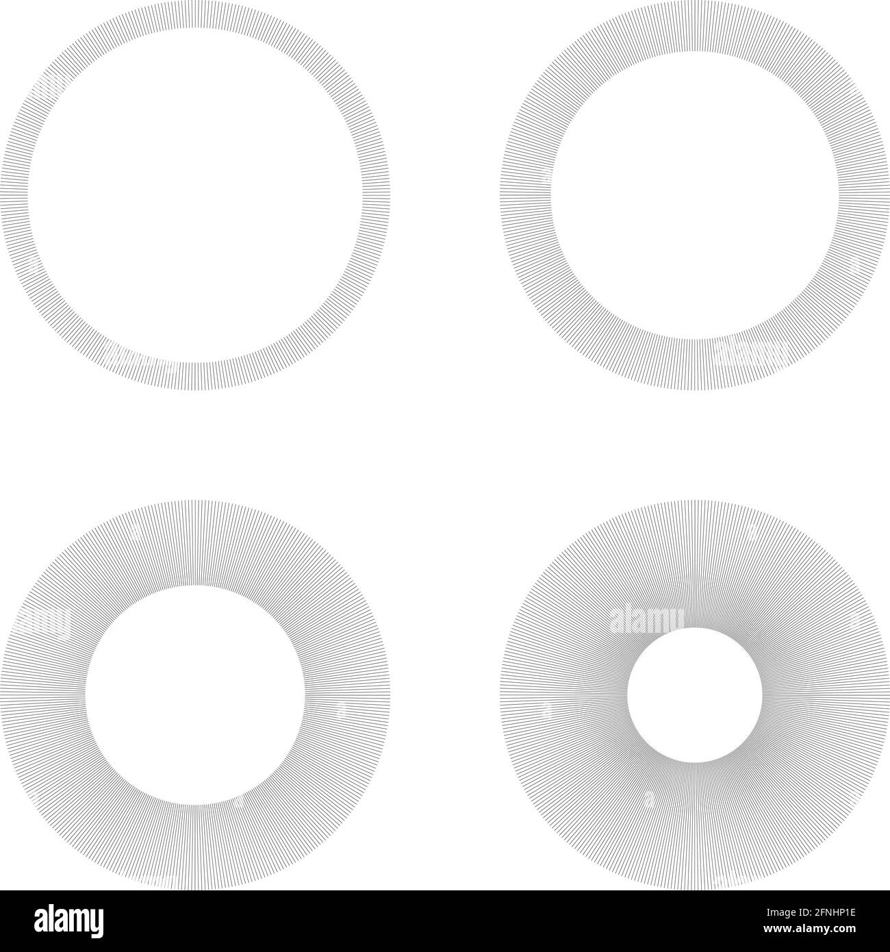 Radial, circular lines, spokes. Radiating lines, stripes. Concentric ...