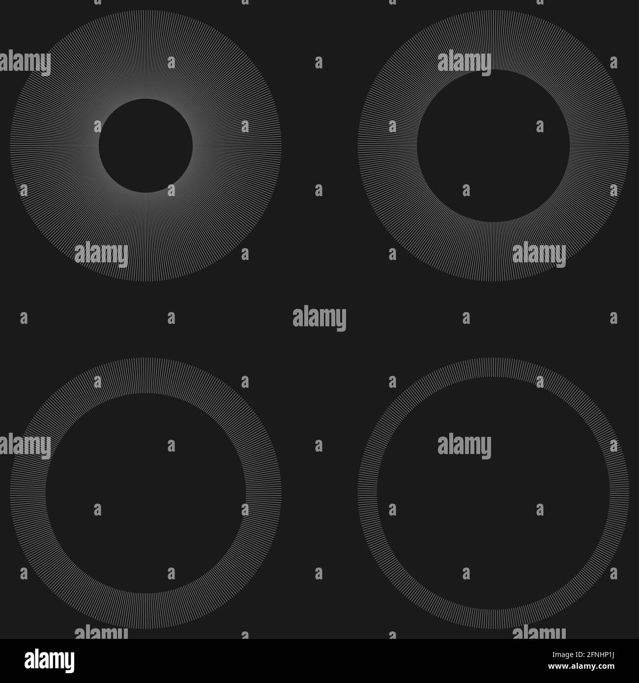 Radial, circular lines, spokes. Radiating lines, stripes. Concentric ...