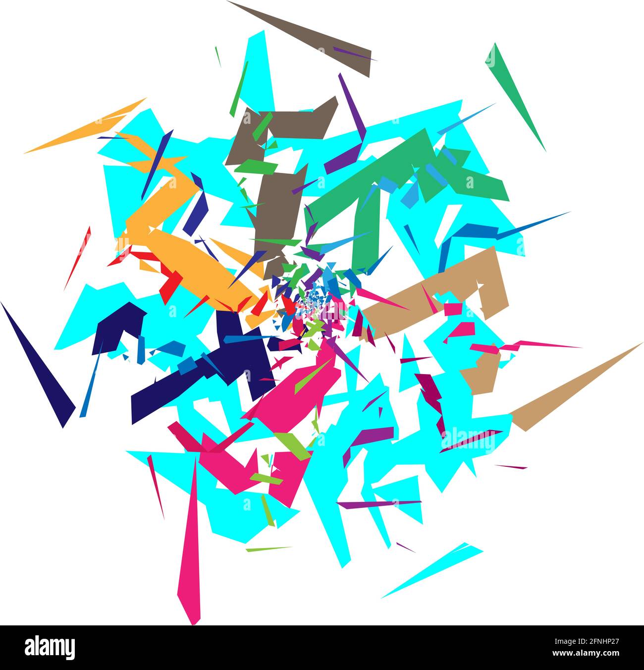 Random chaotic abstract scattered shapes design element – Stock vector ...