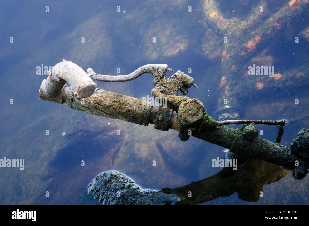 An old bicycle in a sea Stock Photo - Alamy