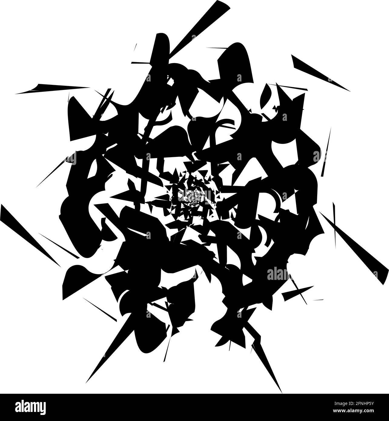 Random chaotic abstract scattered shapes design element – Stock vector ...