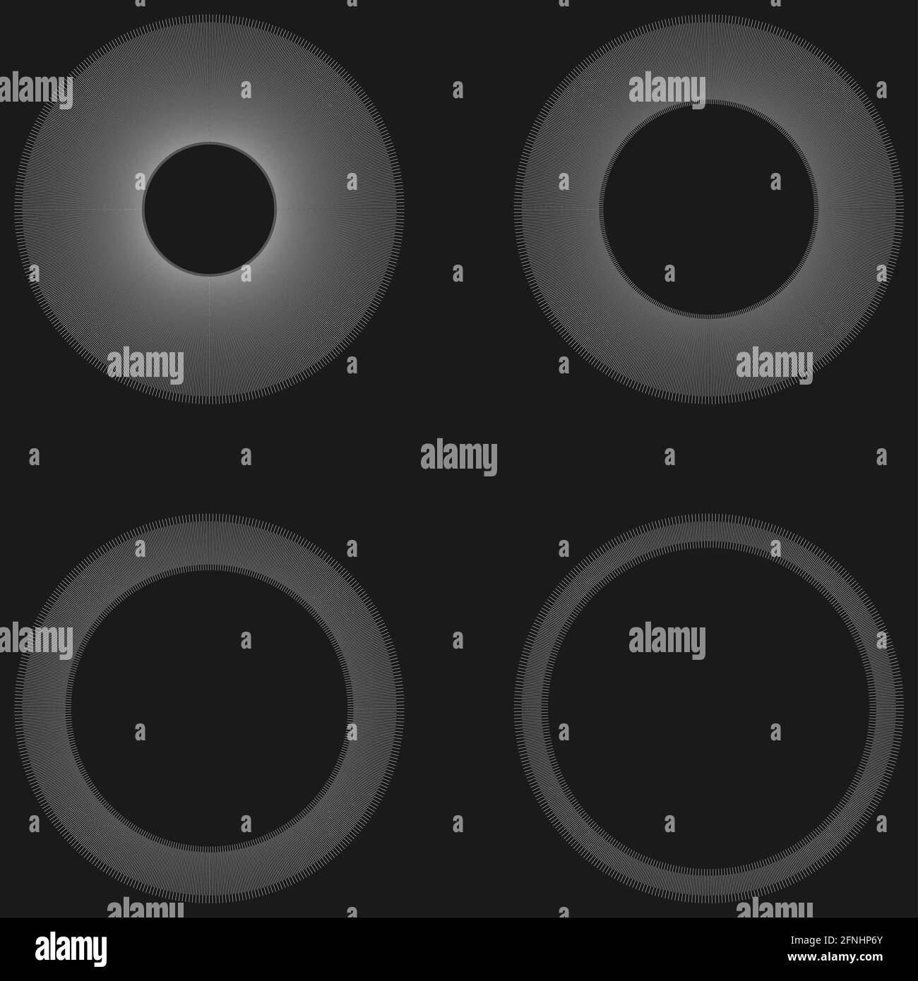 Radial, circular lines, spokes. Radiating lines, stripes. Concentric ...