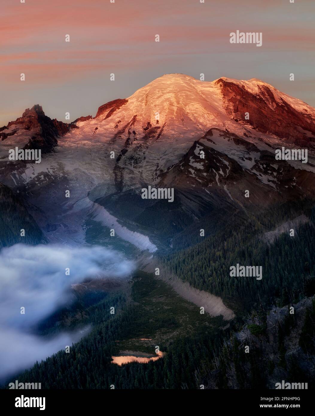 Mt. Rainier at sunsie from Sunrise Point. Mt. Rainier National Park ...
