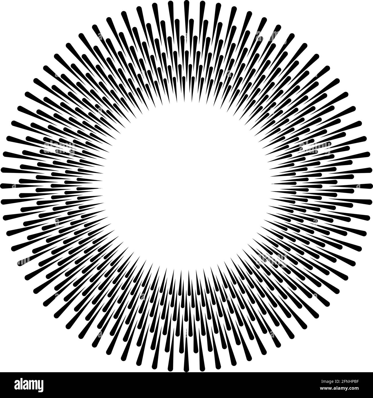Radial, circular lines, spokes. Radiating lines, stripes. Concentric ...