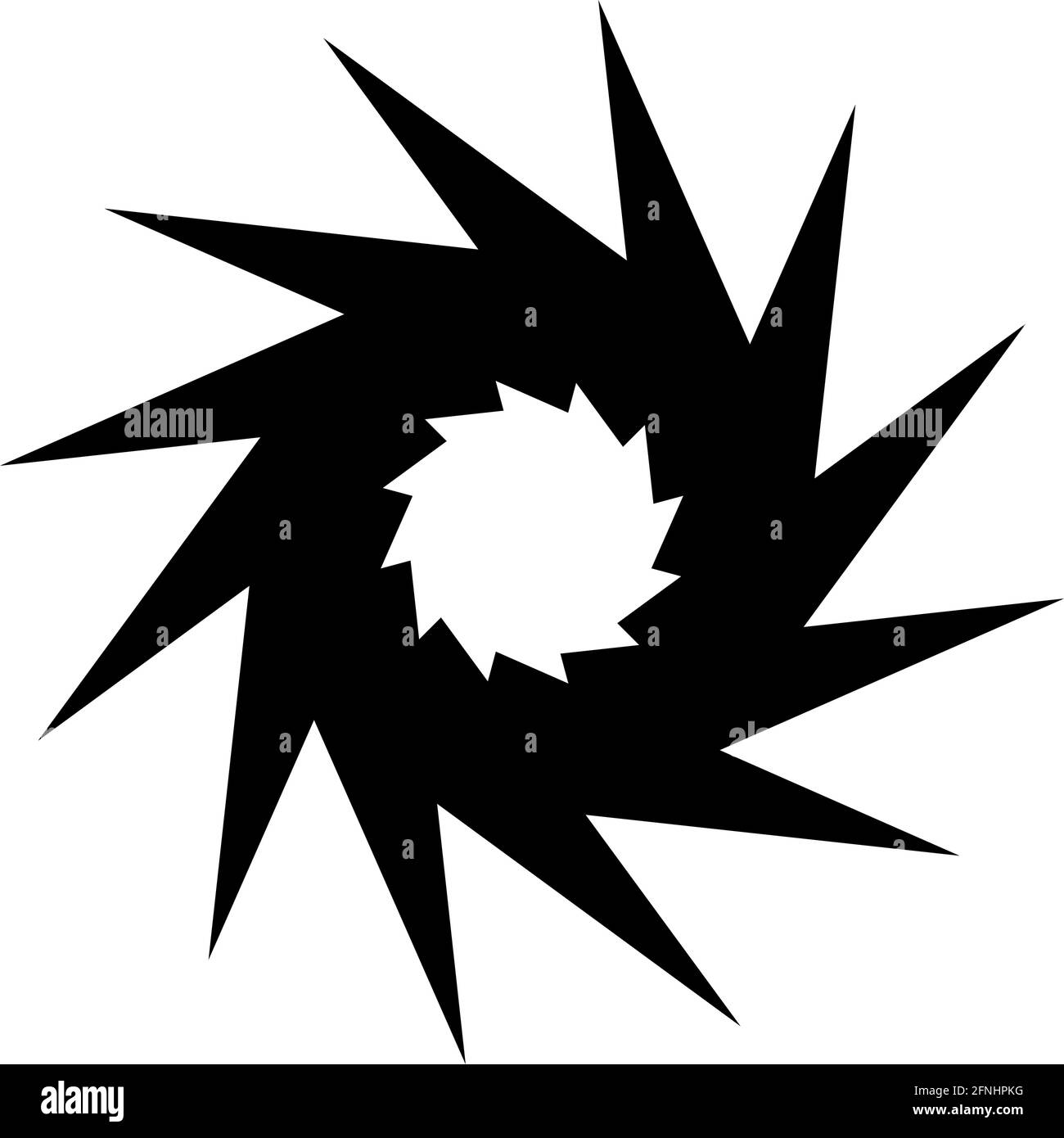 Spiral, swirl, twirl element. Cyclic whirlpool, whirlwind contortion ...