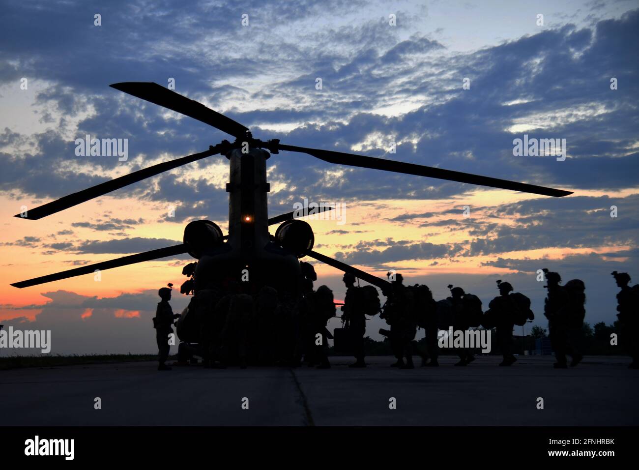 U.S. Soldiers from 173rd Airborne Brigade begin a night air assault ...