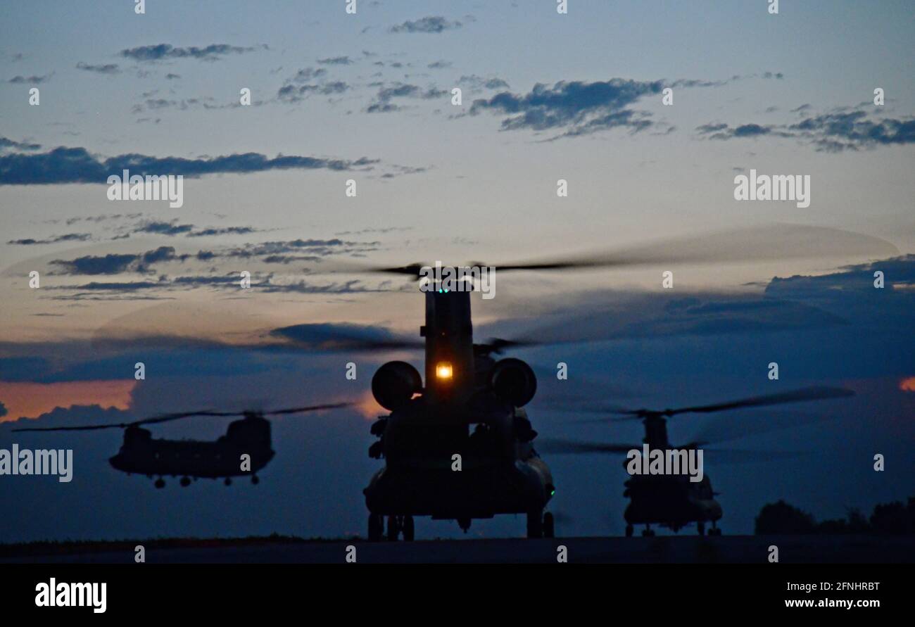 U.S. Soldiers from 173rd Airborne Brigade begin a night air assault ...