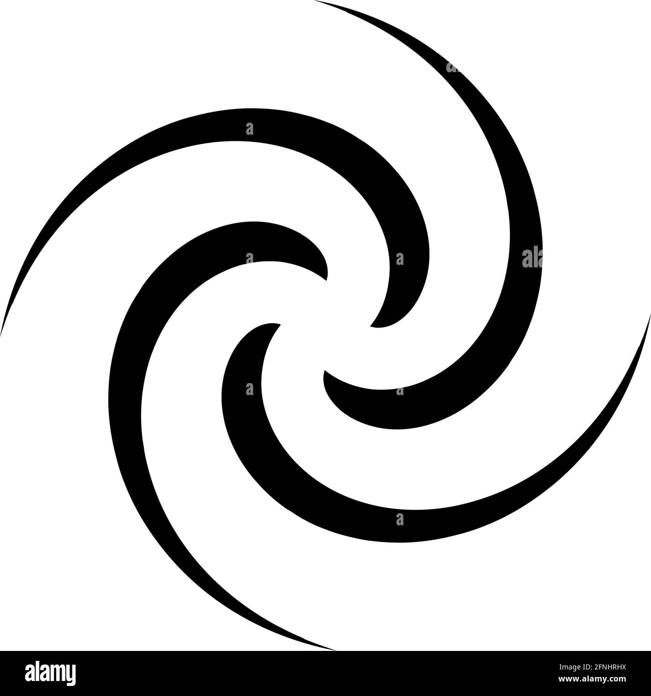 Spiral, swirl, twirl element. Cyclic whirlpool, whirlwind contortion ...