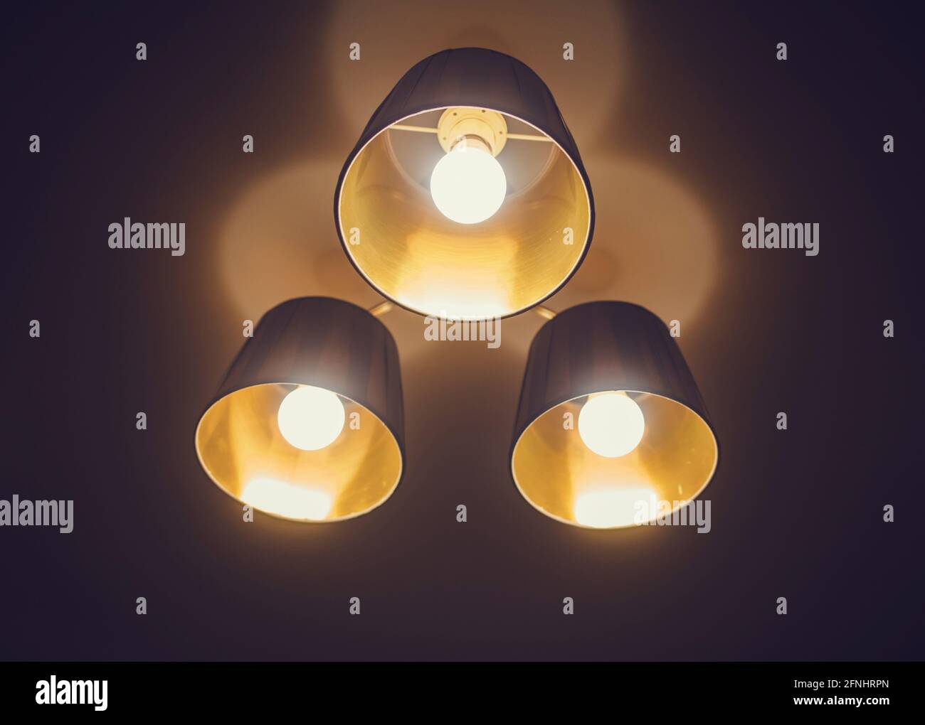 Lighting lamp with bulbs in home Stock Photo - Alamy