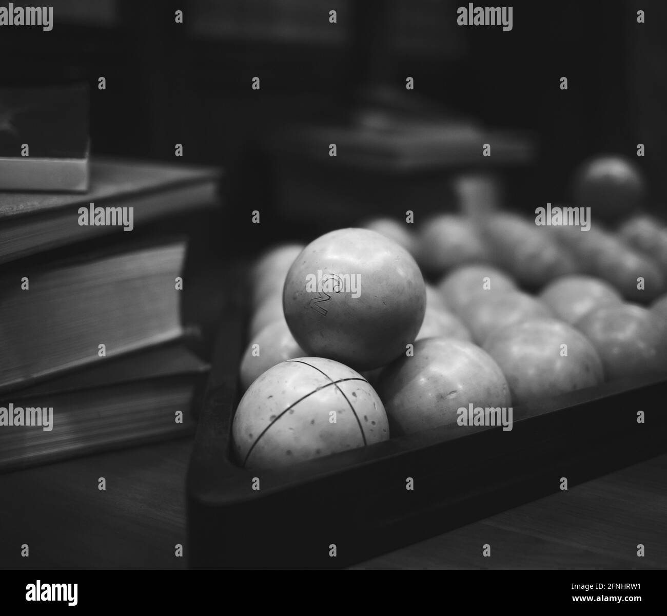 Magic ball on wood texture on dark room. Vintage magic 3 ball. black ...