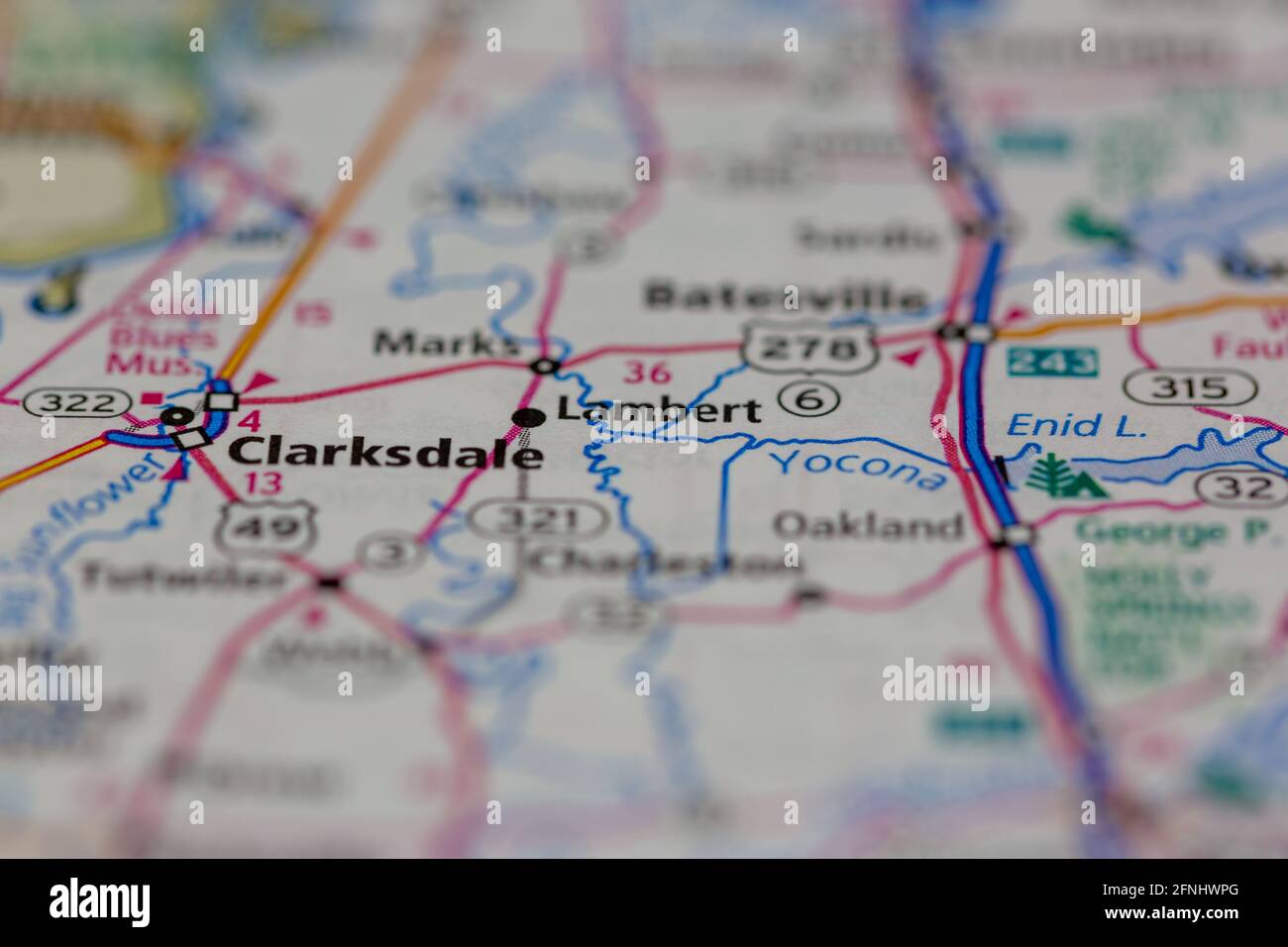 Map of lambert mississippi hi-res stock photography and images - Alamy