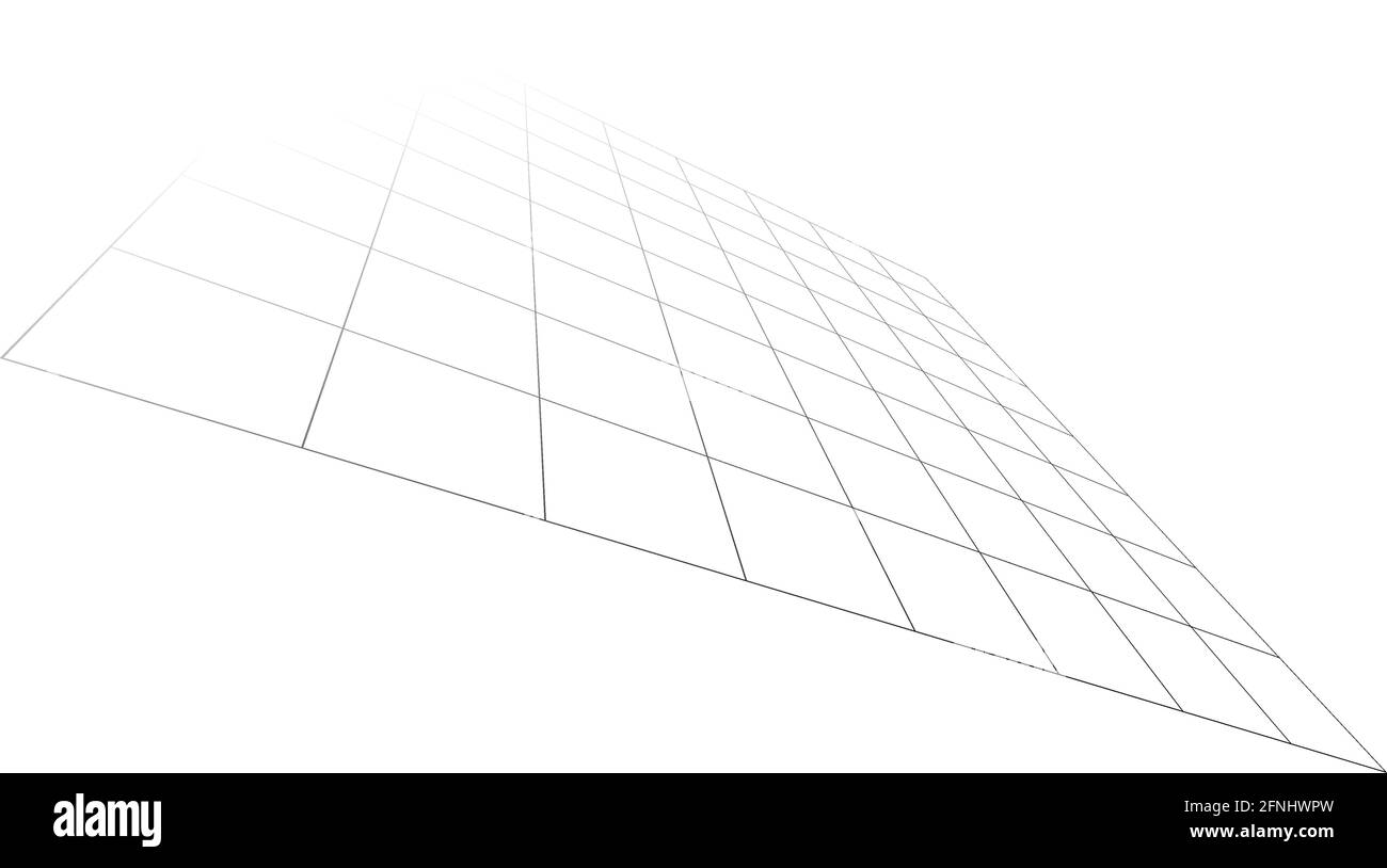 Wireframe, lattice, grating and trellis vanishing, diminishing in 3D ...