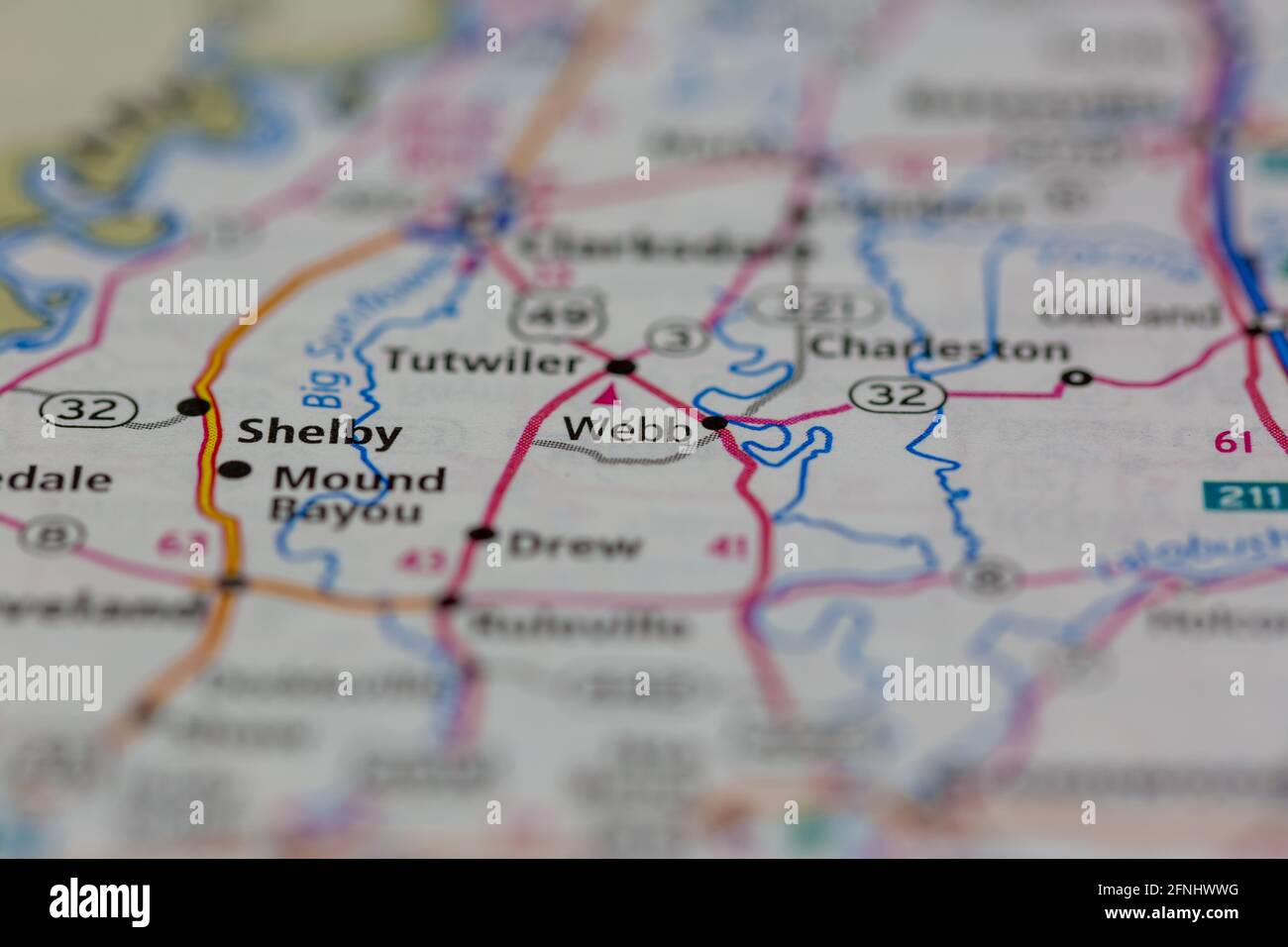 Map of webb mississippi hi-res stock photography and images - Alamy