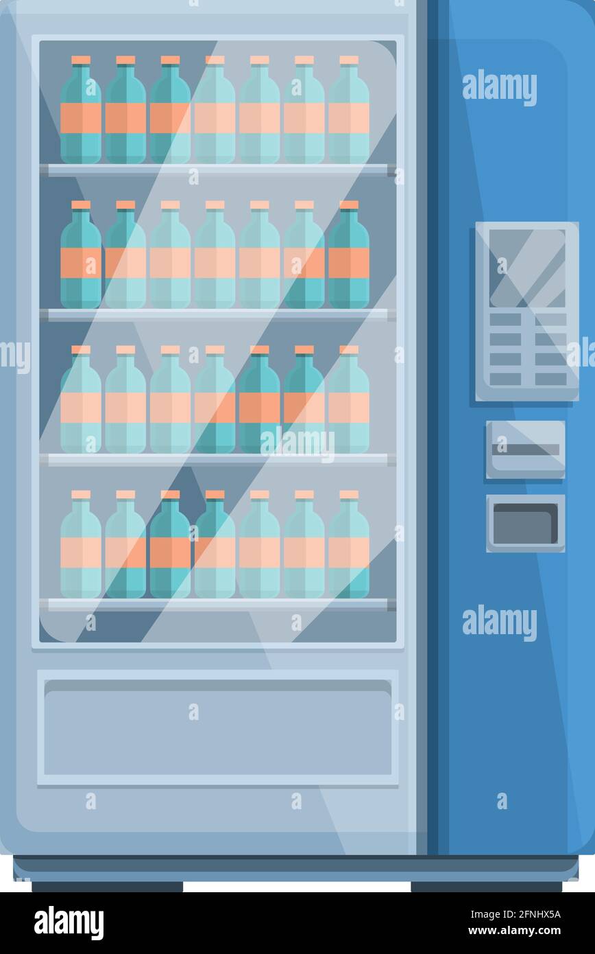 Bottle drink machine icon. Cartoon of Bottle drink machine vector icon ...