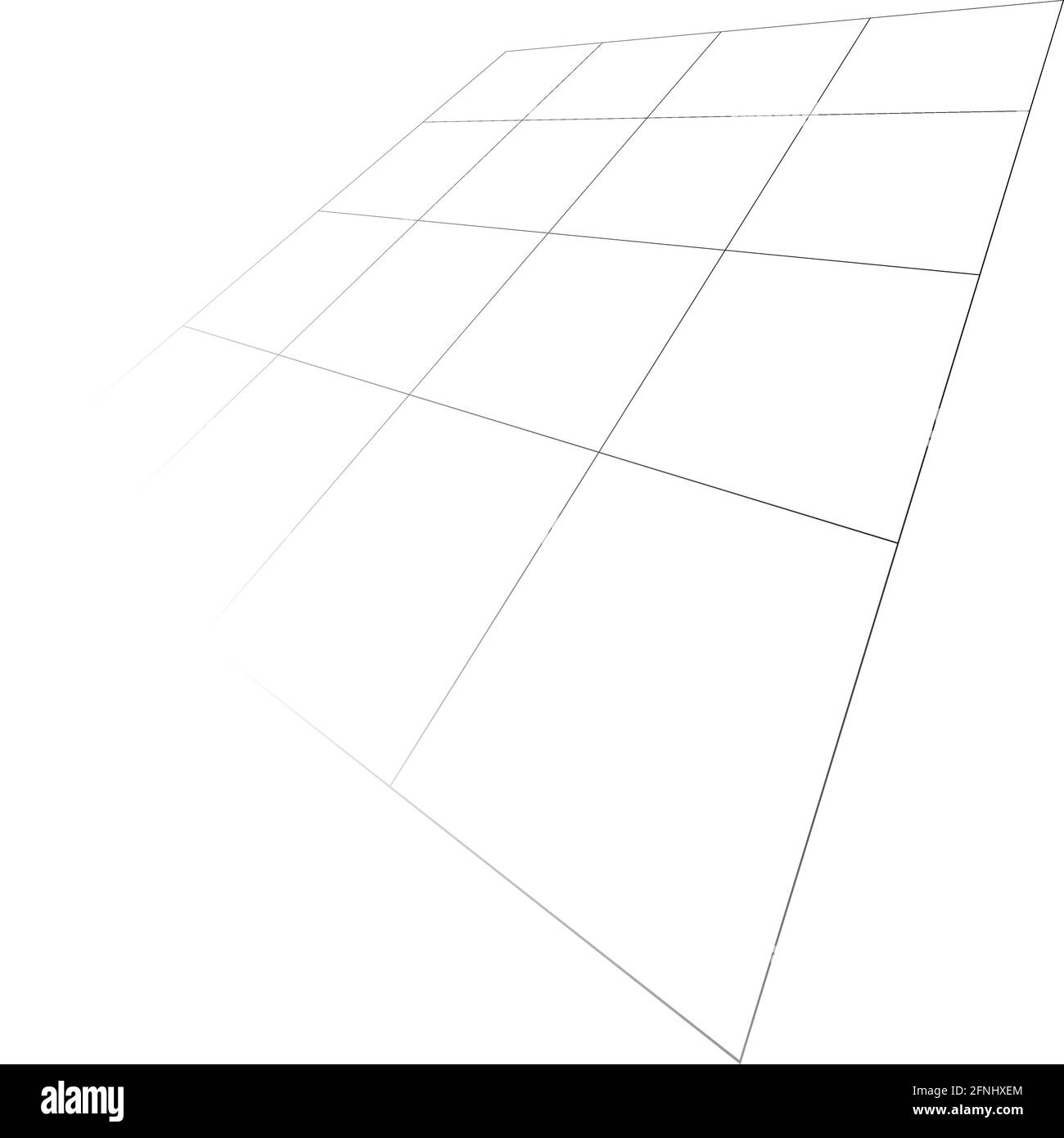 Wireframe, lattice, grating and trellis vanishing, diminishing in 3D ...