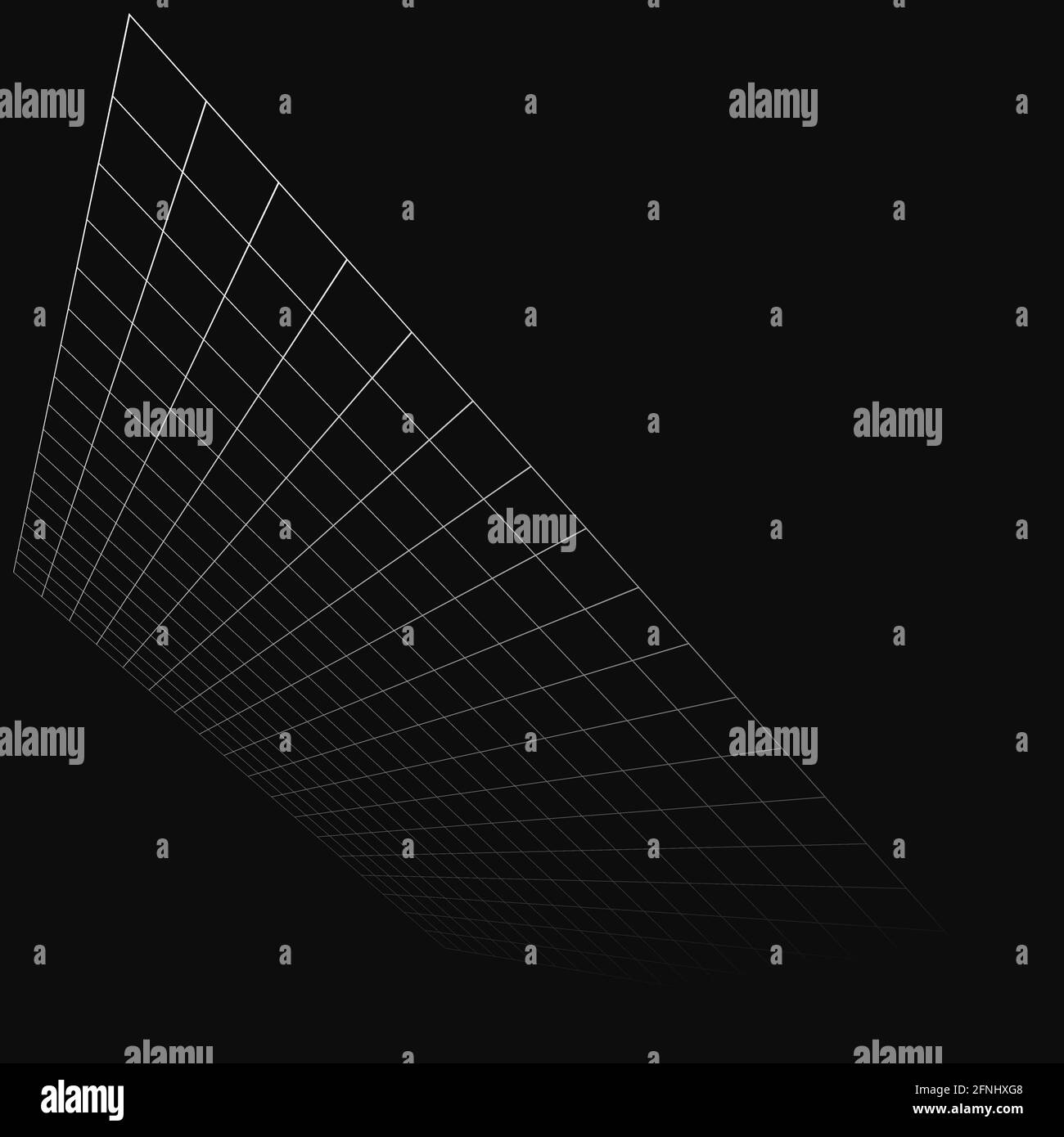Wireframe, lattice, grating and trellis vanishing, diminishing in 3D ...
