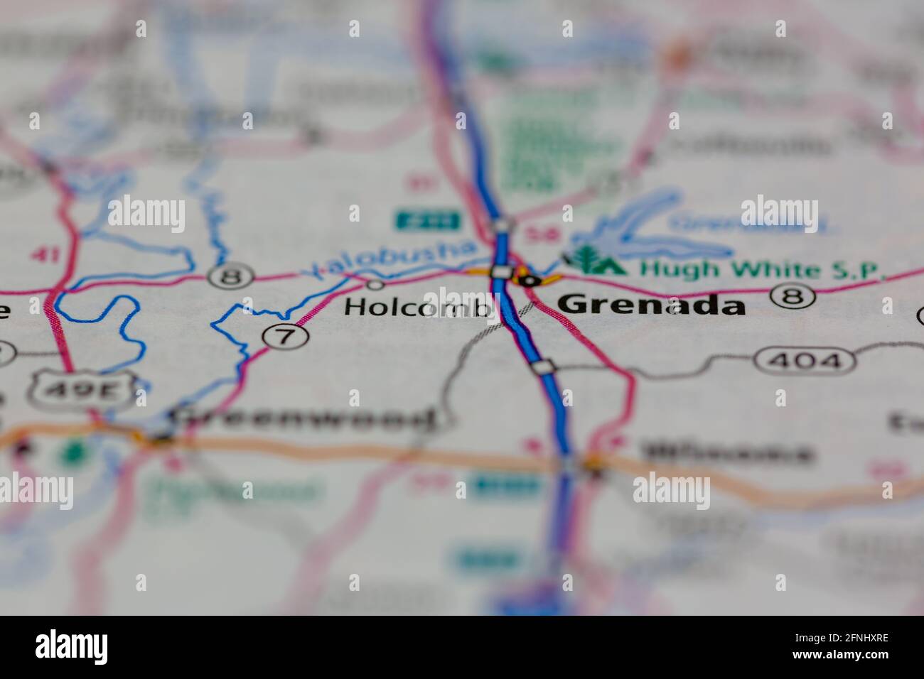 Map of holcomb mississippi hi-res stock photography and images - Alamy