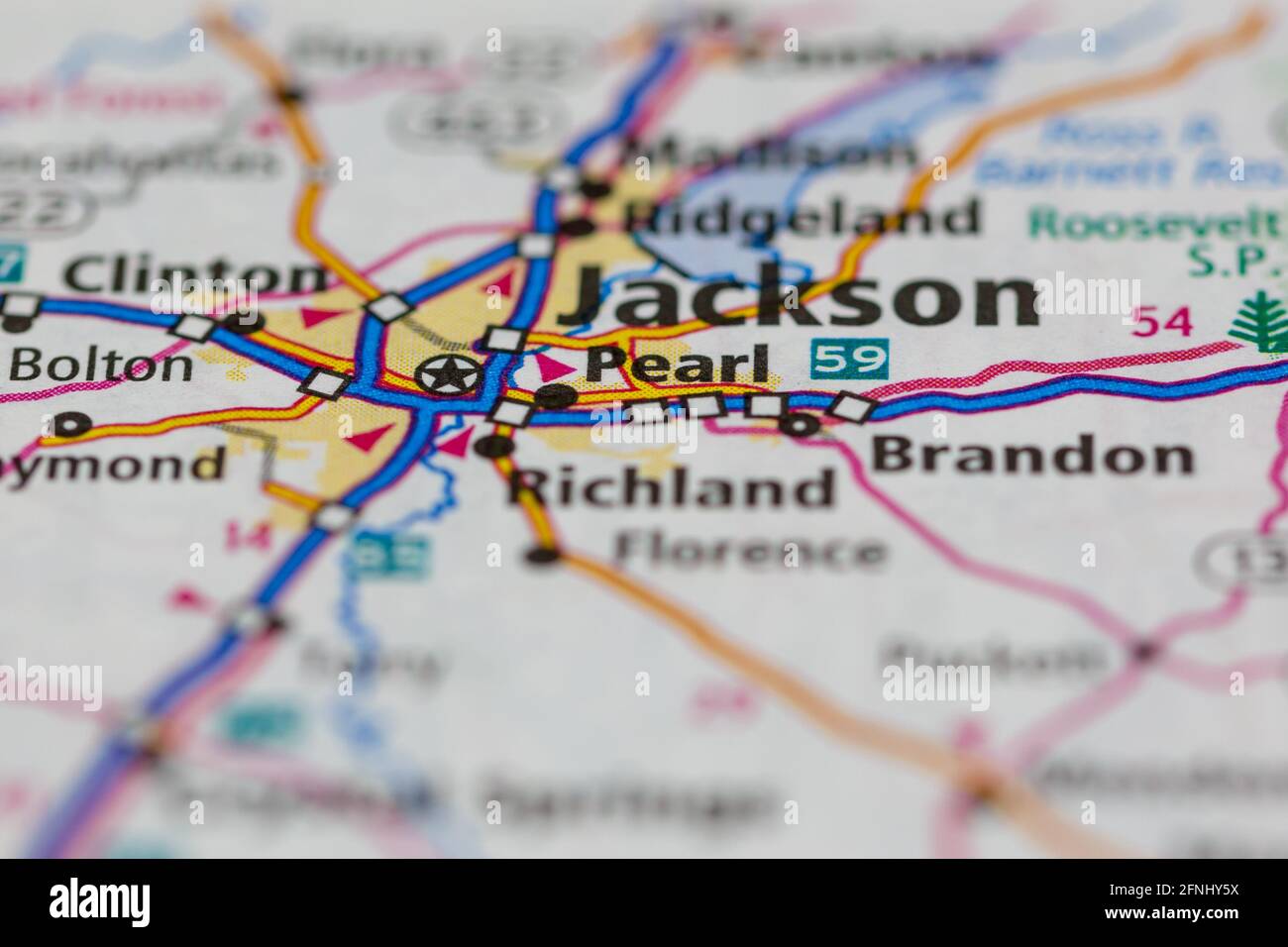 Map of pearl mississippi hi-res stock photography and images - Alamy