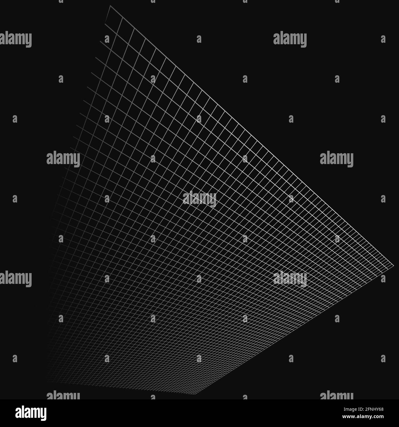 Wireframe, lattice, grating and trellis vanishing, diminishing in 3D ...