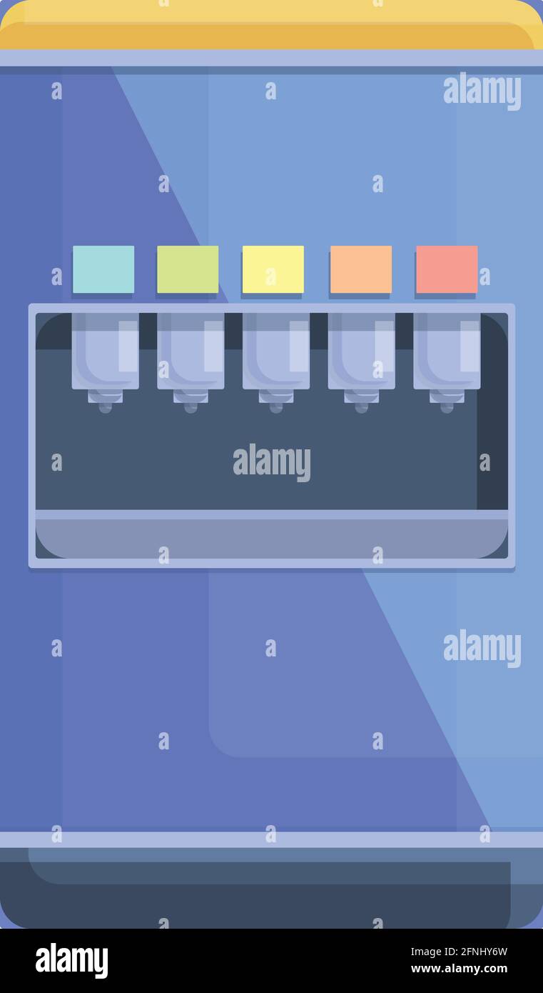 Color drink machine icon. Cartoon of Color drink machine vector icon ...