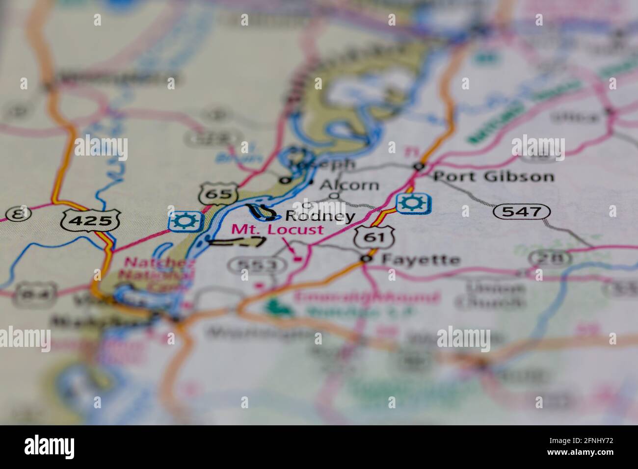 Map of rodney mississippi hi-res stock photography and images - Alamy