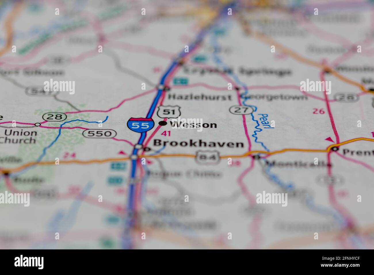 Wesson on a map hi-res stock photography and images - Alamy