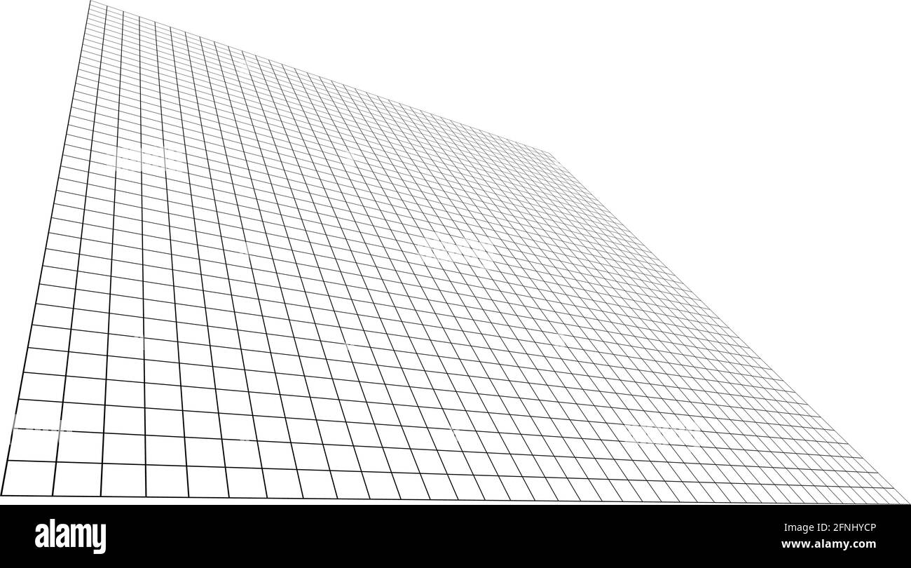 Wireframe, lattice, grating and trellis vanishing, diminishing in 3D ...
