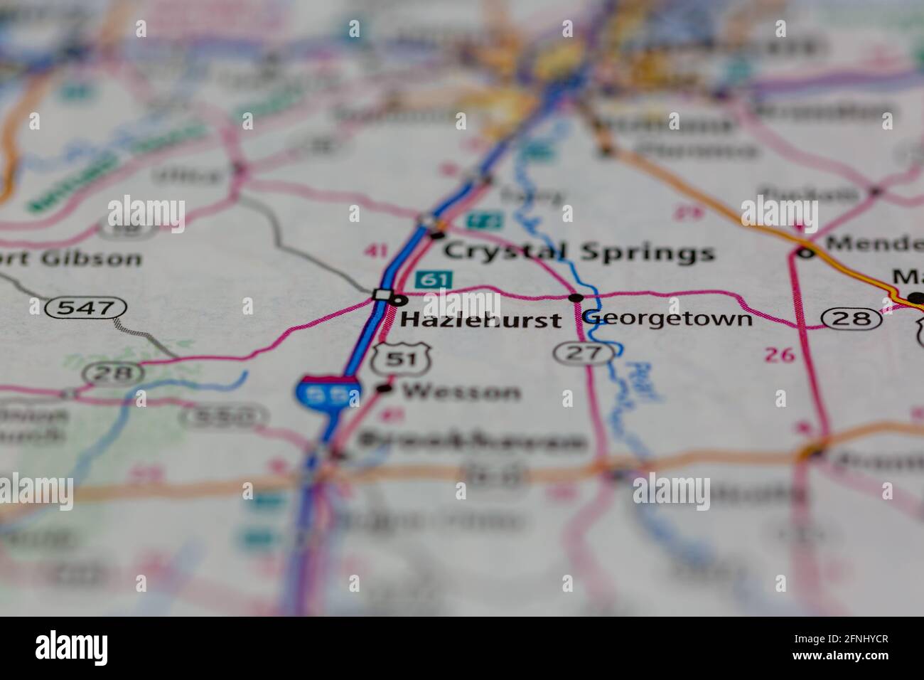 Map of hazlehurst hi-res stock photography and images - Alamy