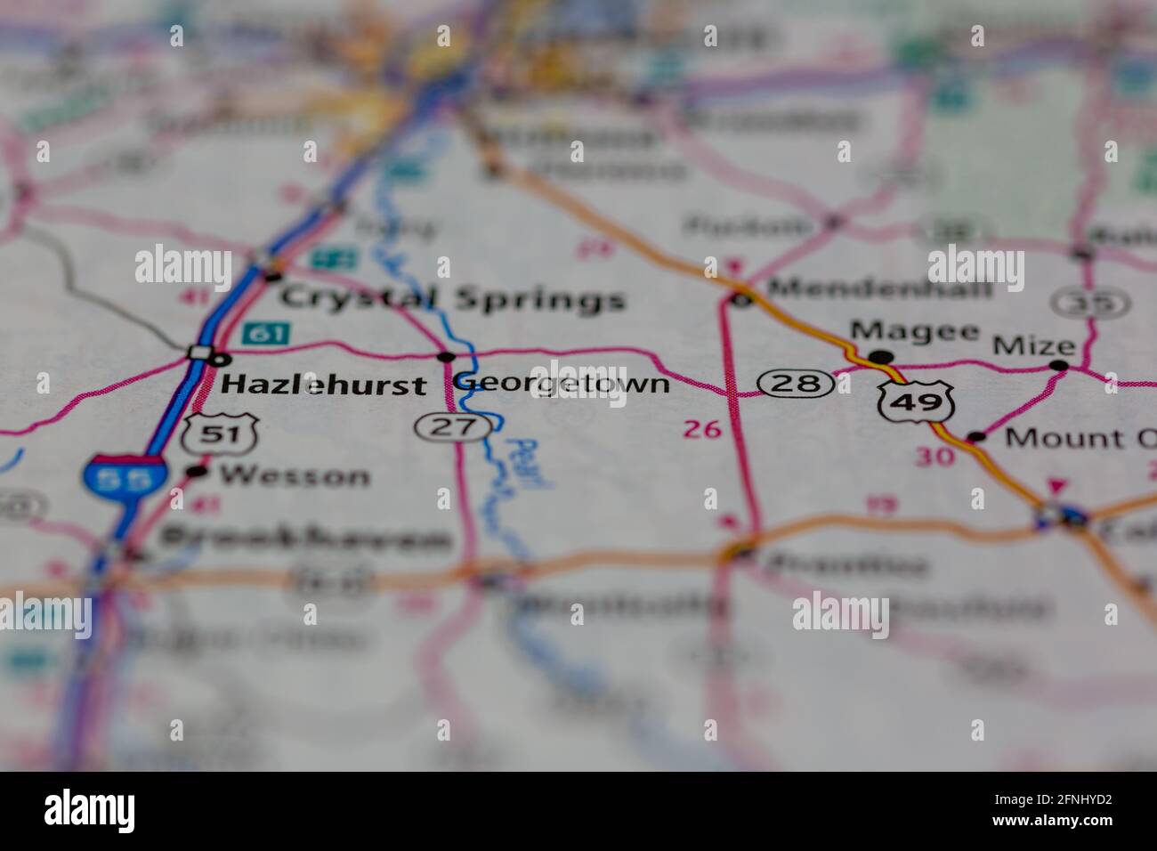 Map of georgetown mississippi hi-res stock photography and images - Alamy