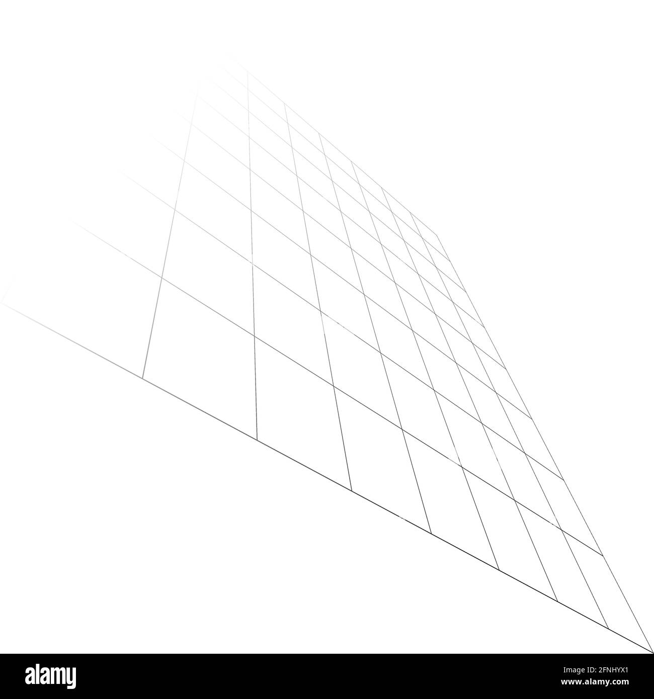 Wireframe, lattice, grating and trellis vanishing, diminishing in 3D ...