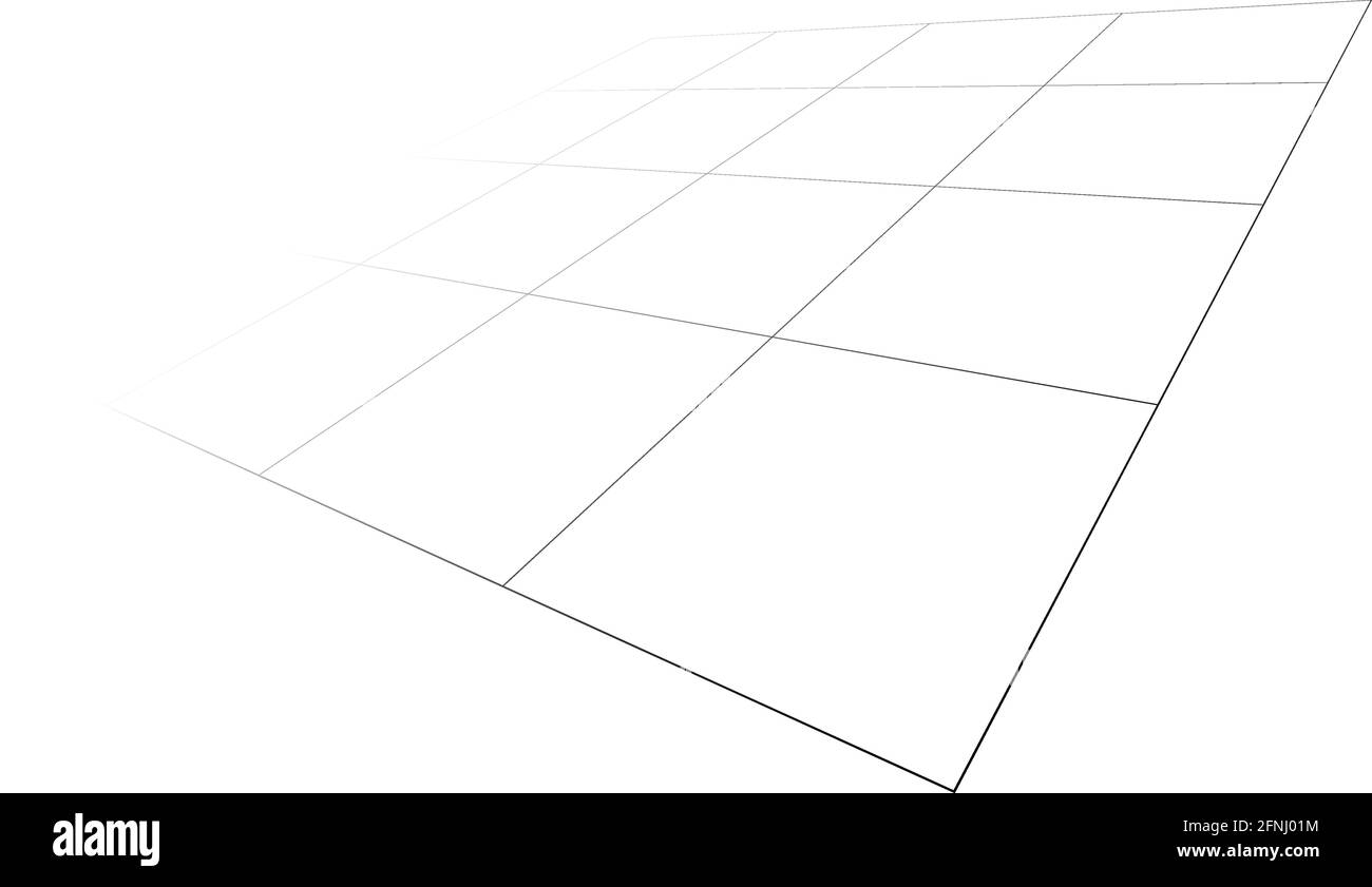 Wireframe, lattice, grating and trellis vanishing, diminishing in 3D ...