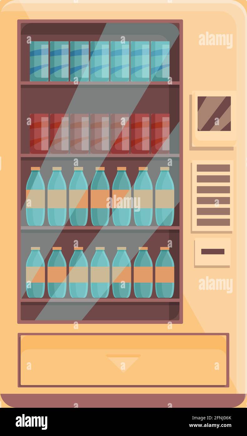 Cool drink machine icon. Cartoon of Cool drink machine vector icon for ...