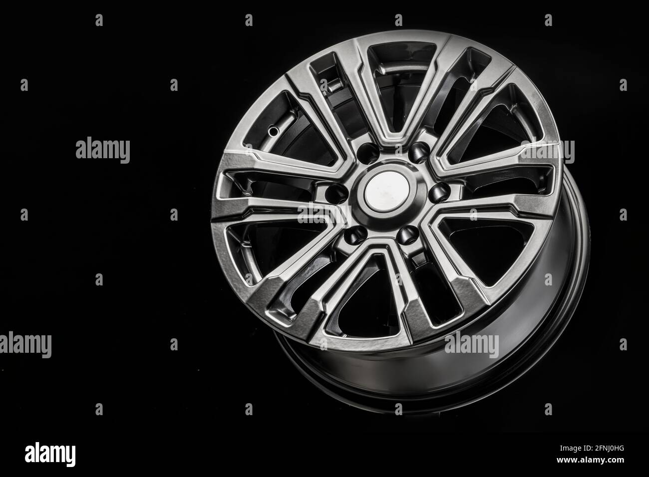 new grey alloy wheels for off-road vehicles in matte grey Stock Photo ...