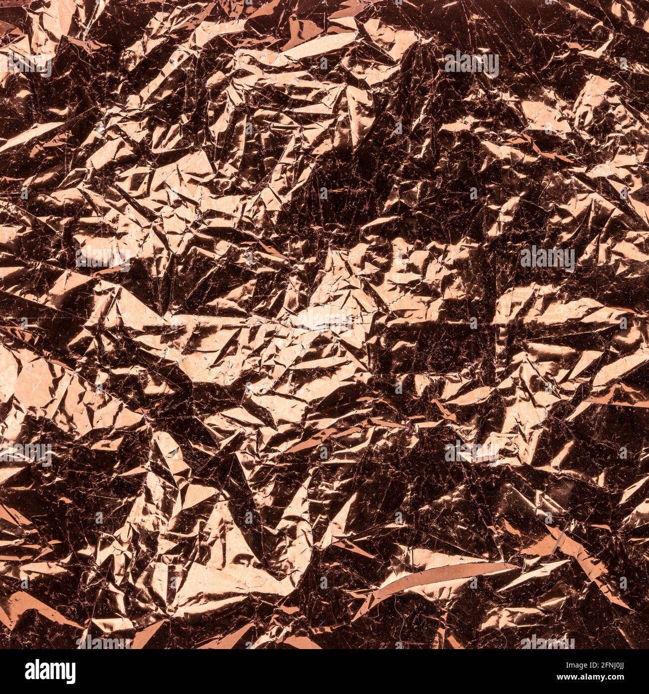 bronze crumpled foil, beautiful square photo background Stock Photo - Alamy