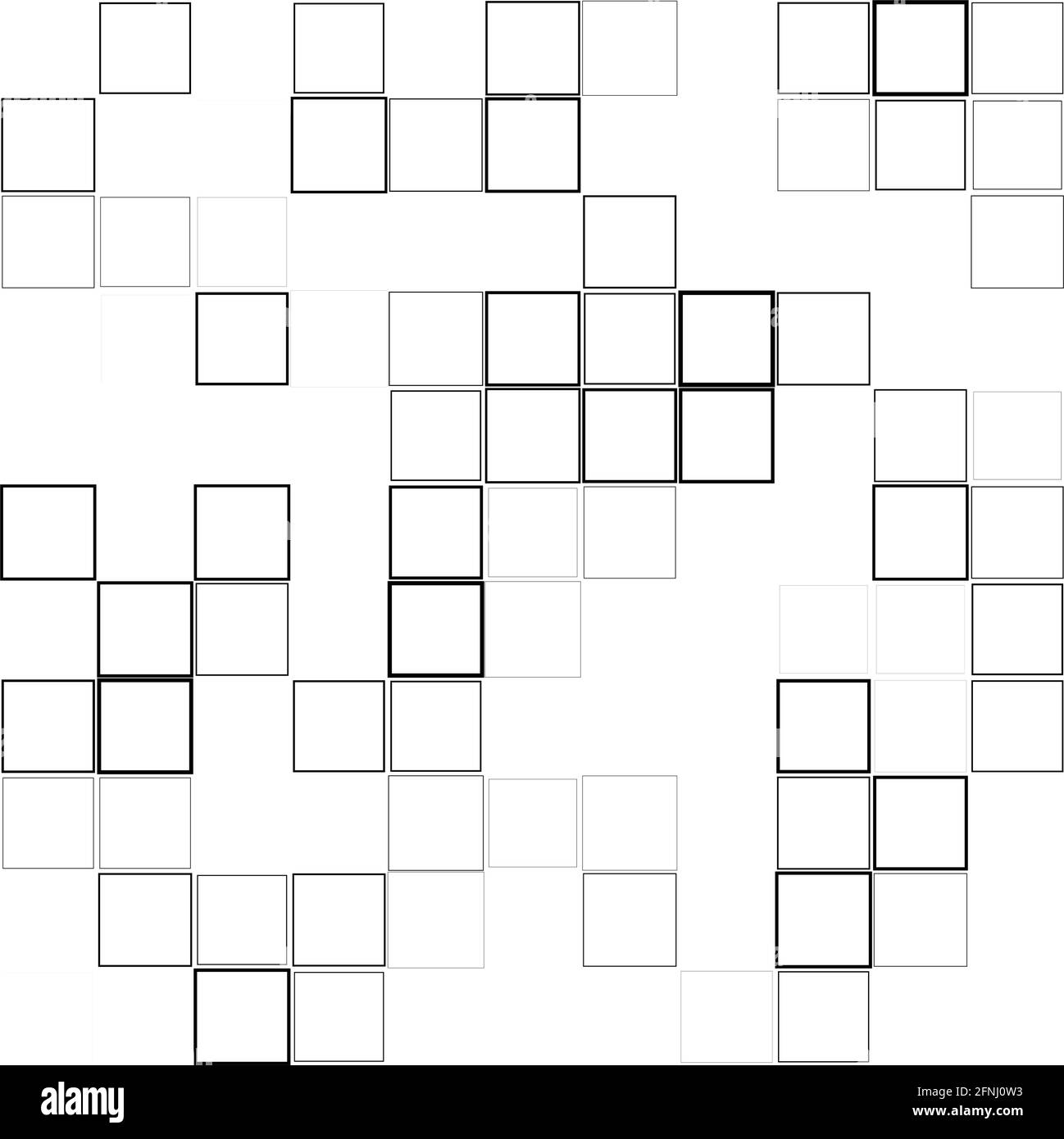 Black and white random squares mosaic tiles pattern – Stock vector ...