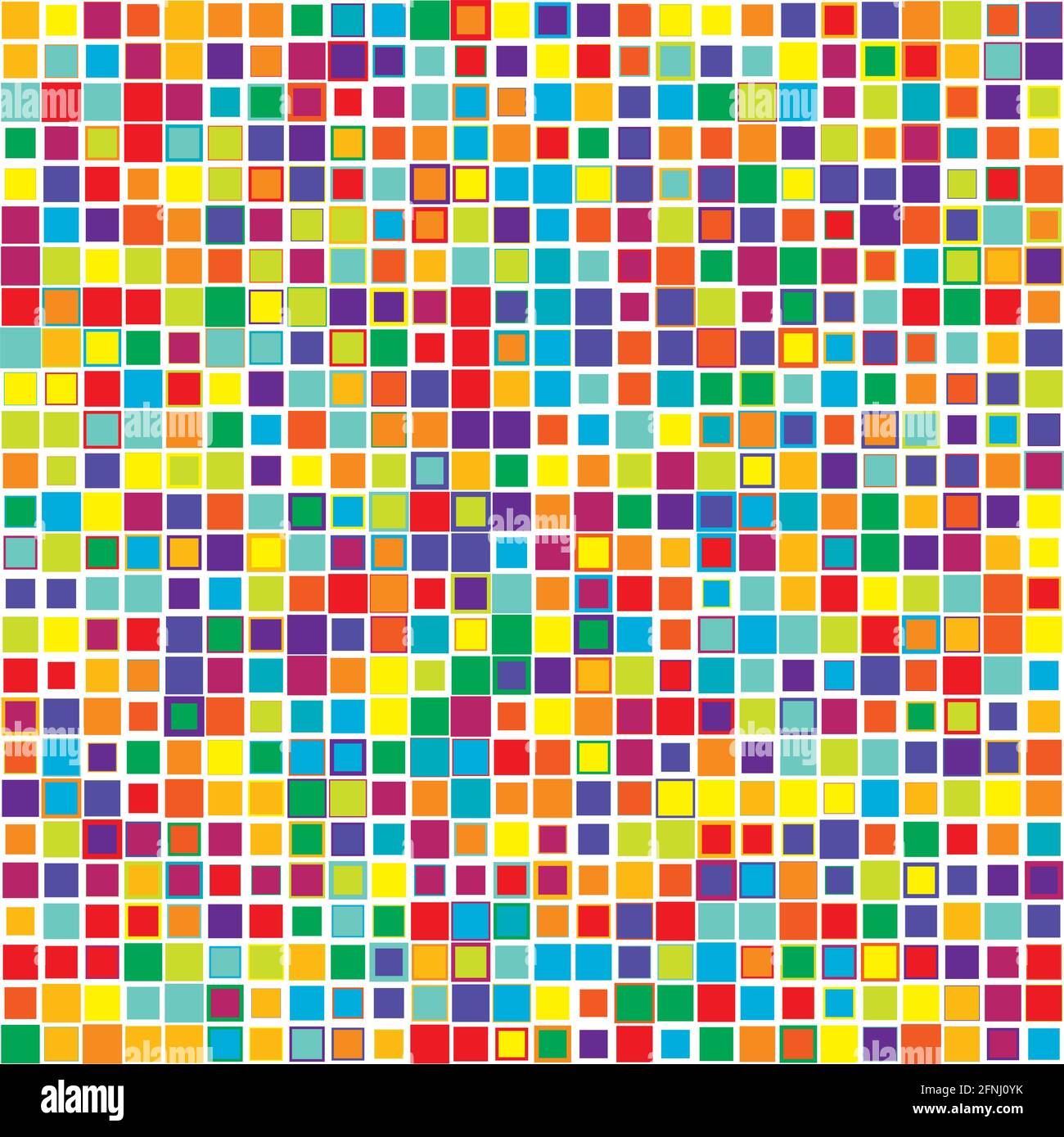 Colorful, vivid, vibrant random squares mosaic tiles pattern ...