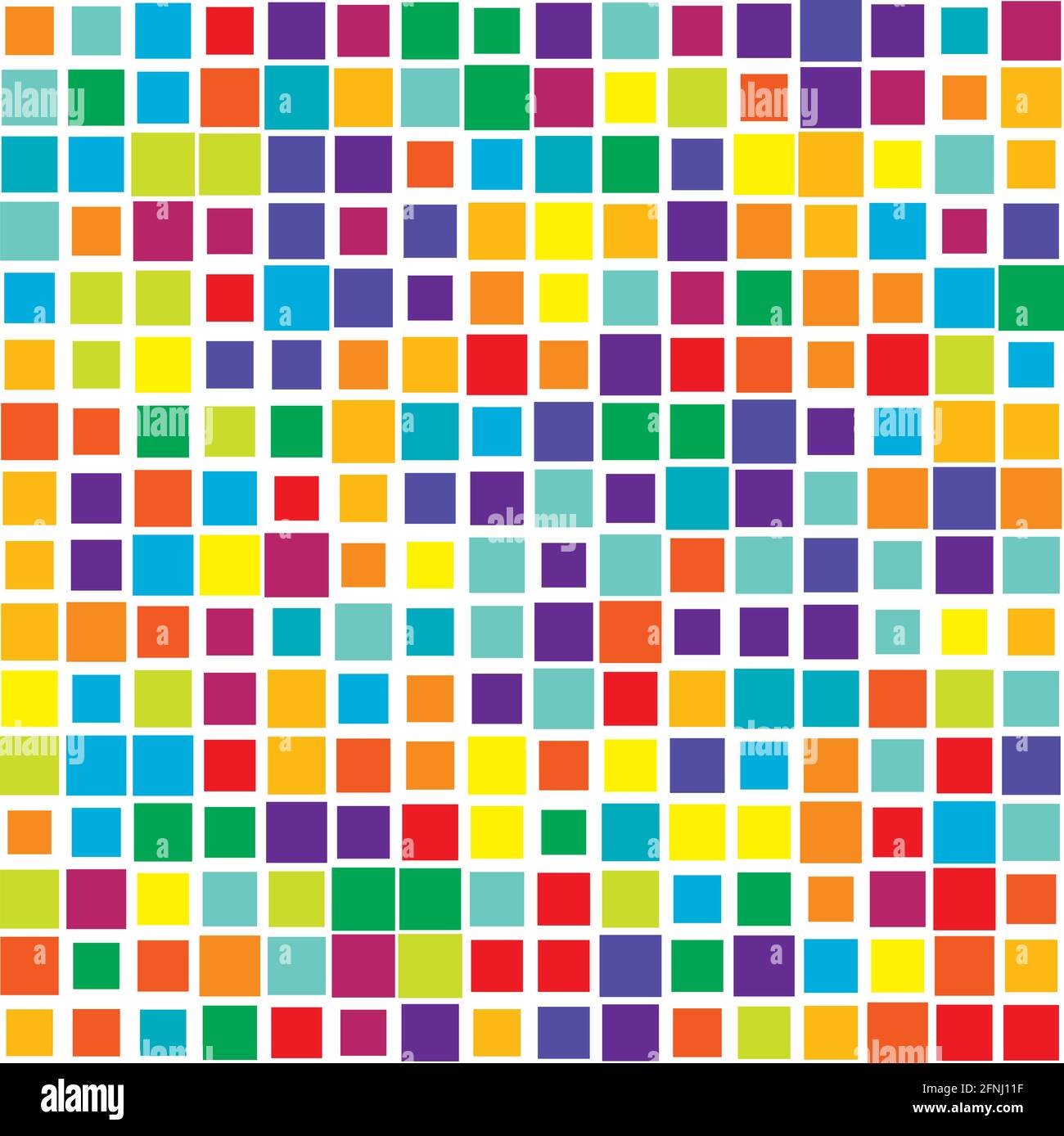 Colorful, vivid, vibrant random squares mosaic tiles pattern ...