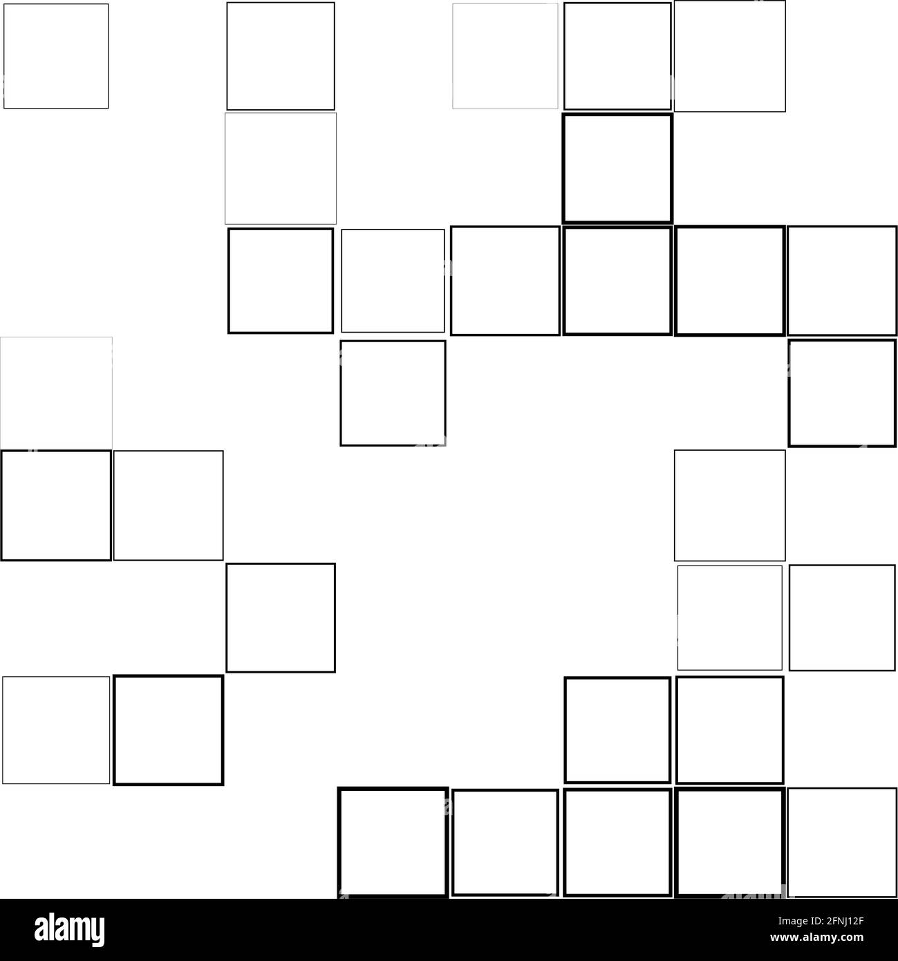 Black and white random squares mosaic tiles pattern – Stock vector ...