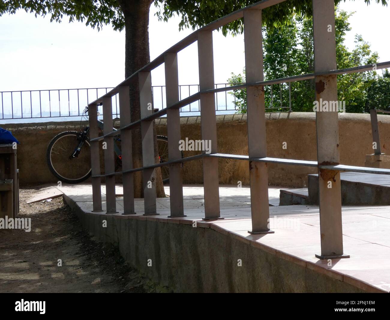 Walkway parallel to the stairs to help the disabled and handicapped ...