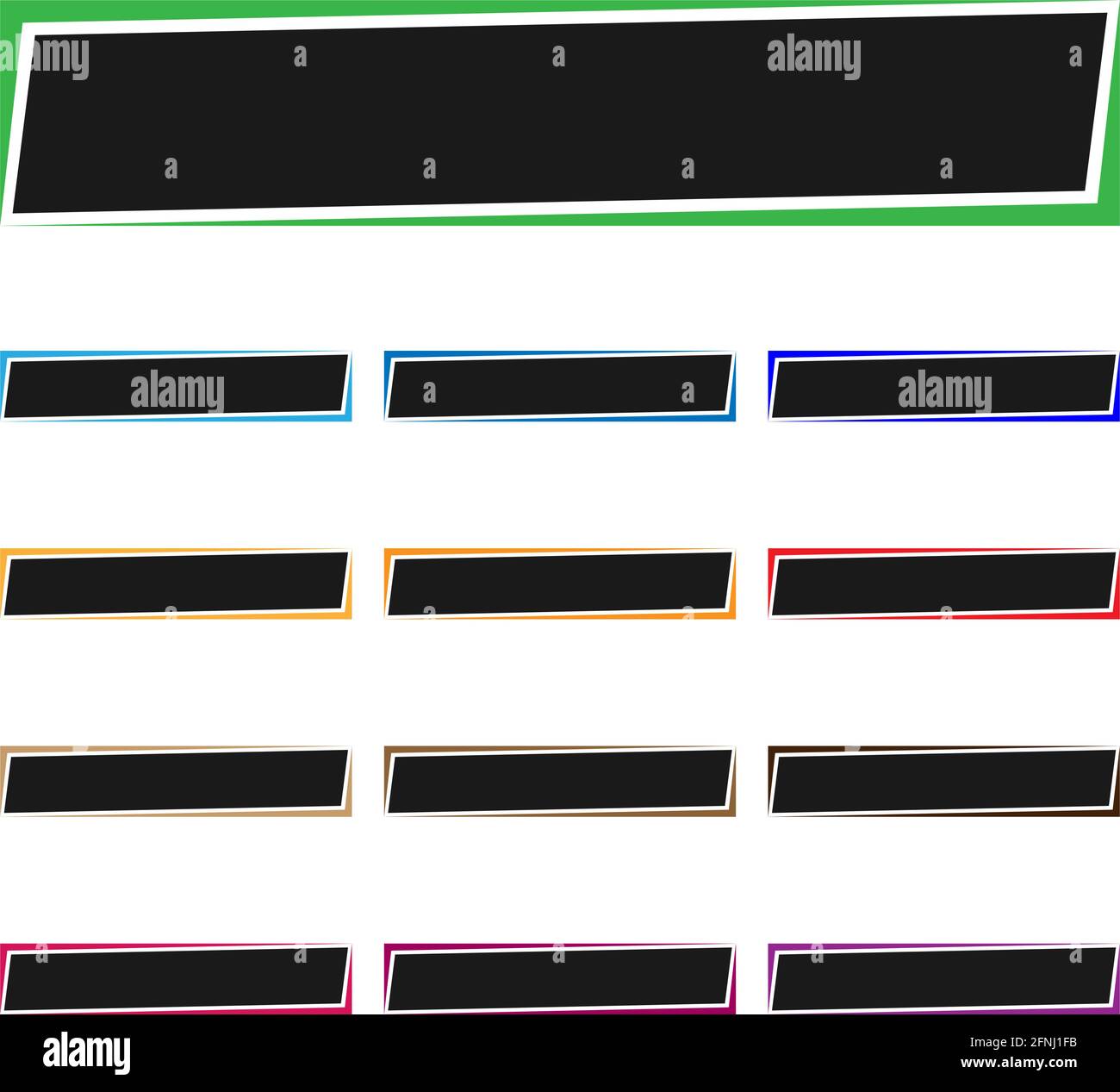 Classic simple banner, button shapes template – Stock vector ...