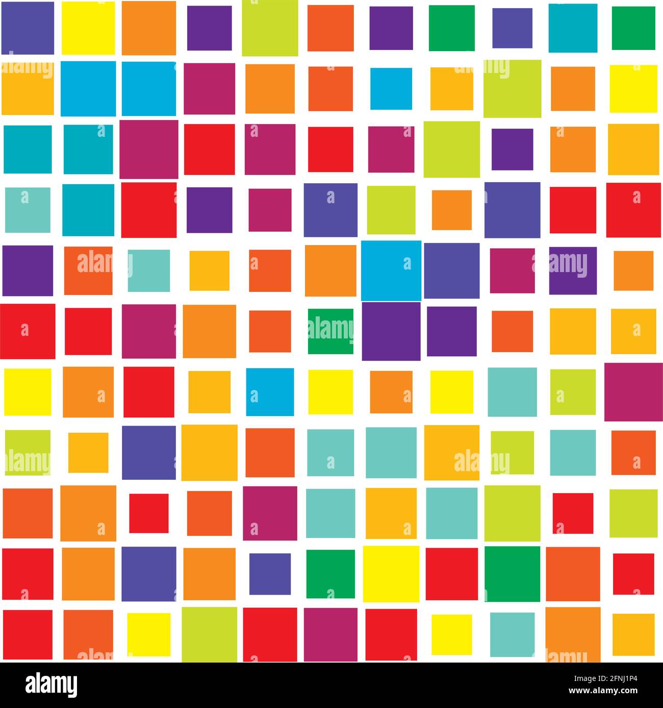 Colorful, vivid, vibrant random squares mosaic tiles pattern ...