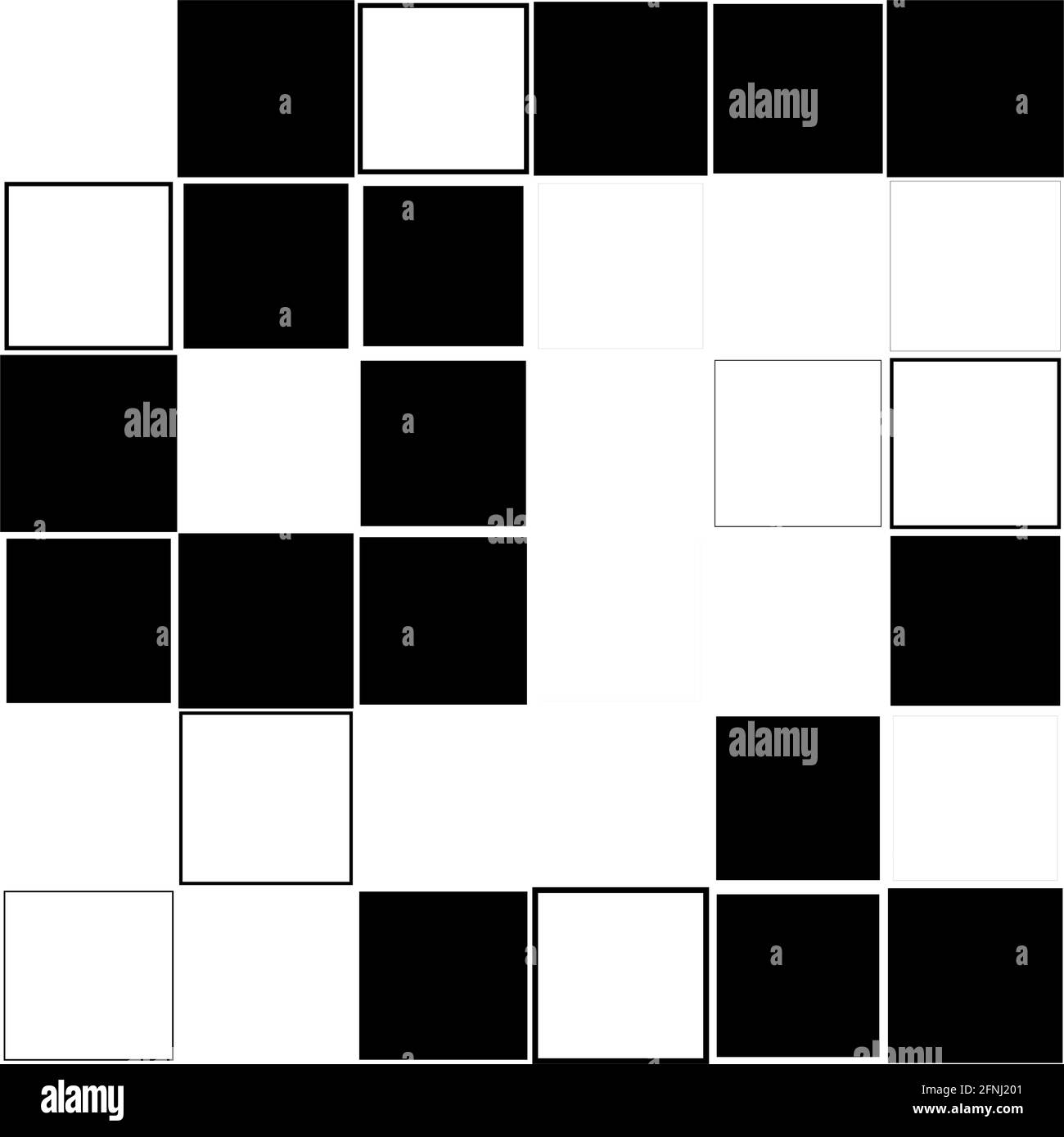 Black and white random squares mosaic tiles pattern – Stock vector ...
