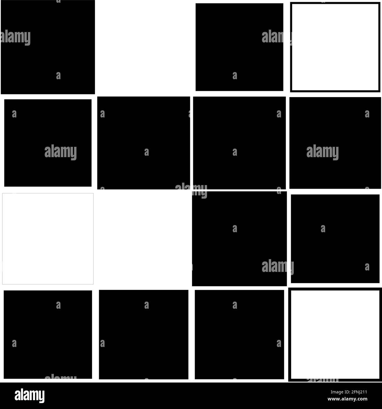 Black and white random squares mosaic tiles pattern – Stock vector ...