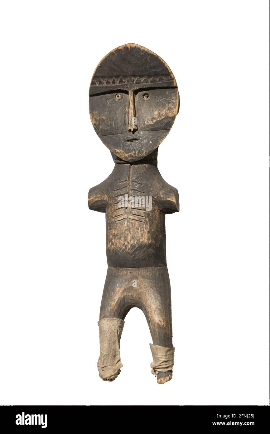 wooden carved god, an ancient symbol of Tagar culture Stock Photo - Alamy